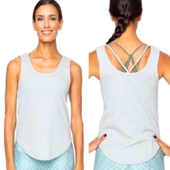 Chaser | Tops | Euc Chaser Cool Gray Strappy Back Tank Top | Poshmark